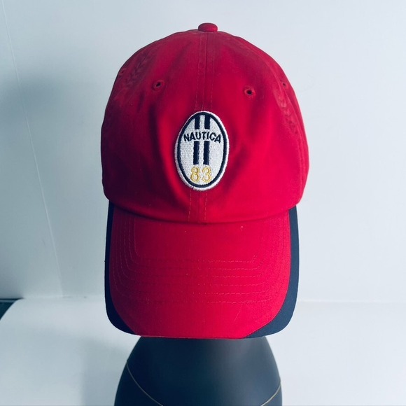 Nautica | Accessories | Mens Nautica N83 Red White Blue Strapback Dad ...